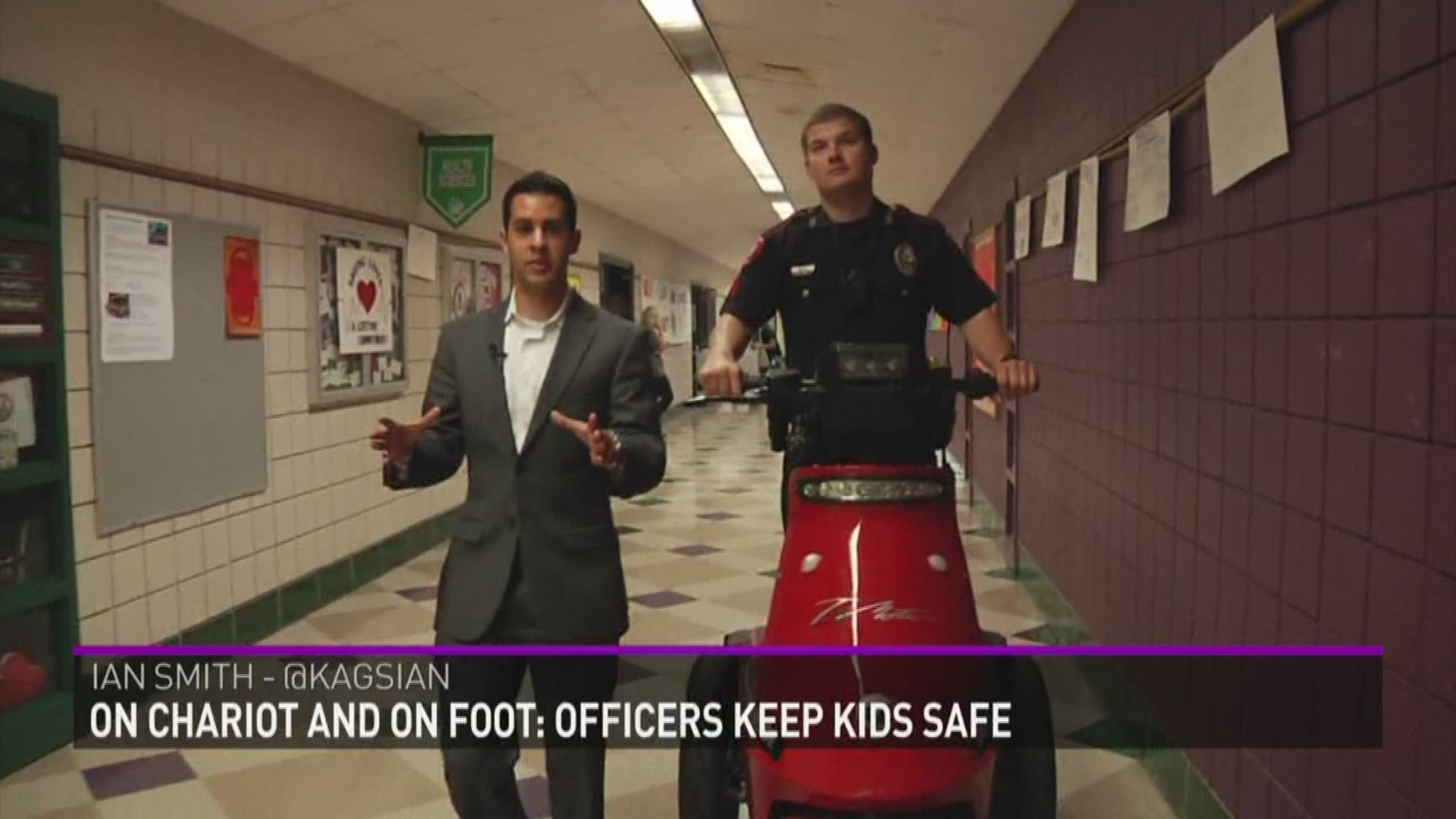 Brenham police officer rides 'chariot' through school to keep students ...