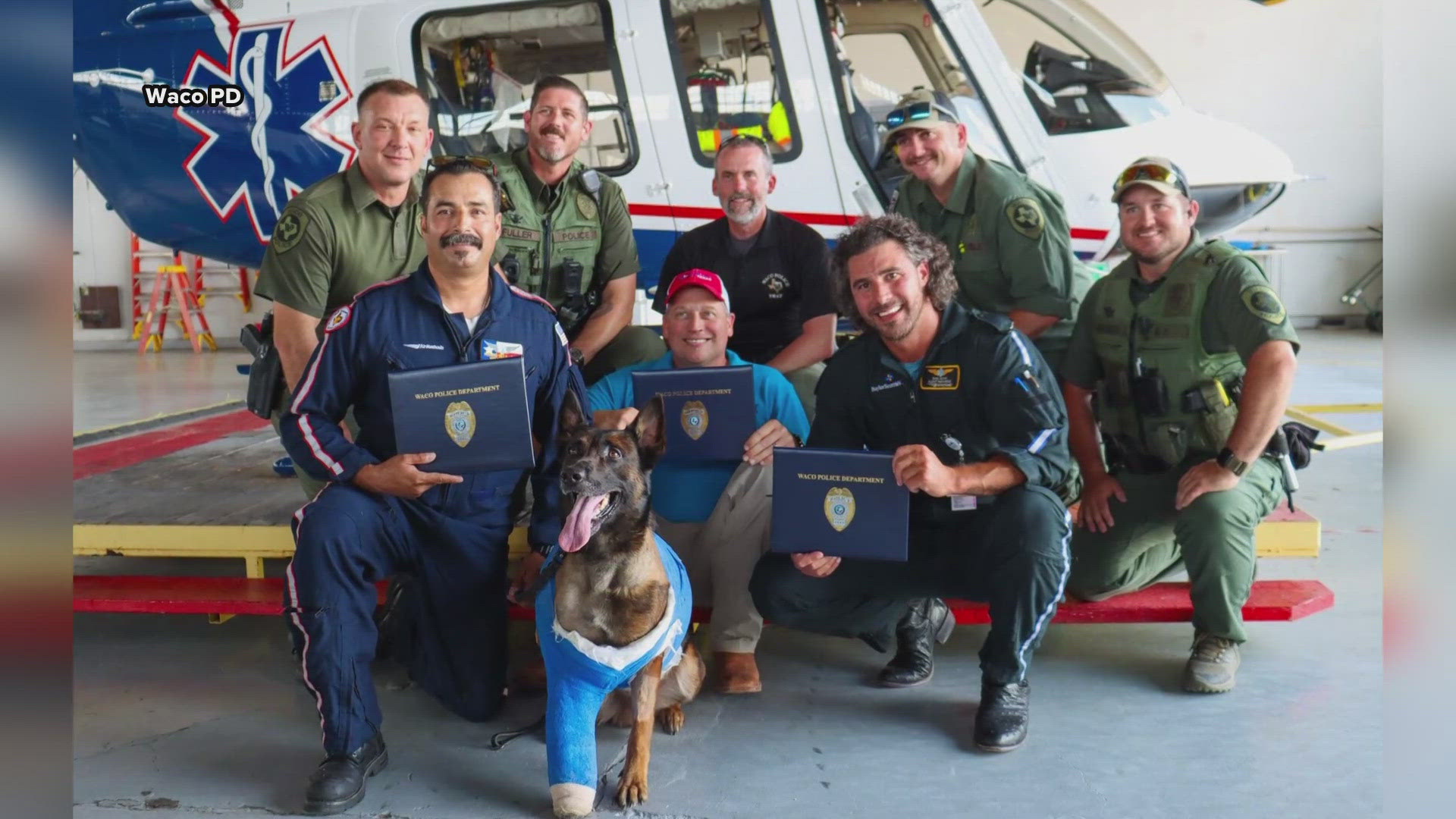Waco Police Department thanks emergency medical team who helped save K9 ...