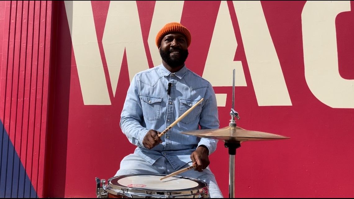Waco, TX News | Waco Drummer Richard Thompson shows off Waco | kens5.com