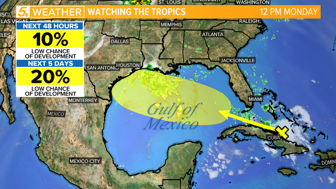 Tropical development possible in three areas from Gulf to the Atlantic ...