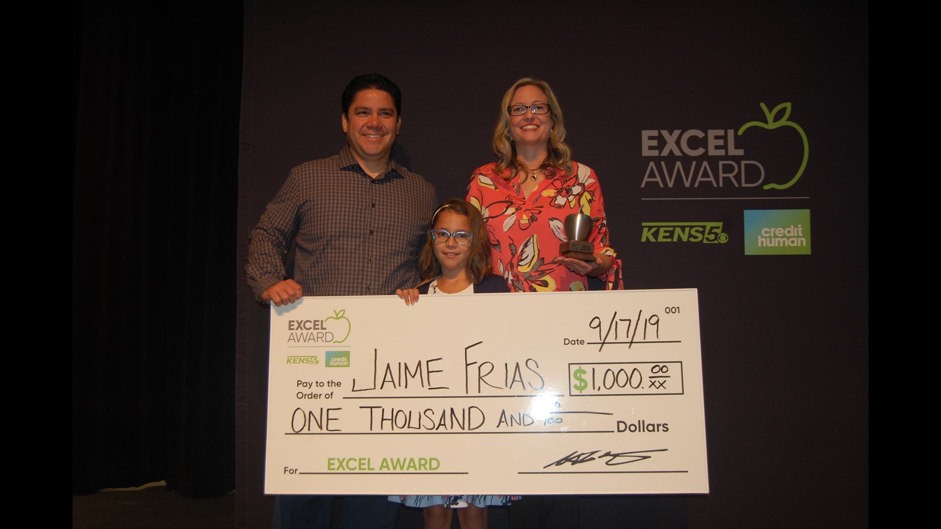 Jaime Frias wins KENS 5 Credit Human EXCEL award for Northside ISD ...