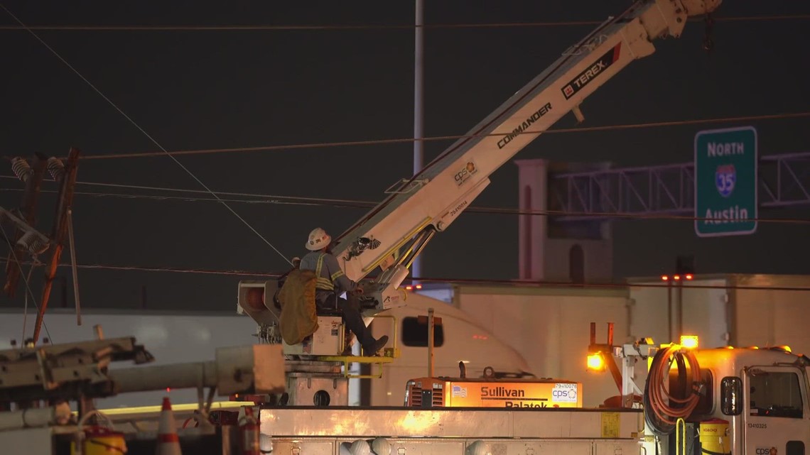 Downed power lines on I-35 at 410 caused traffic problems | kens5.com