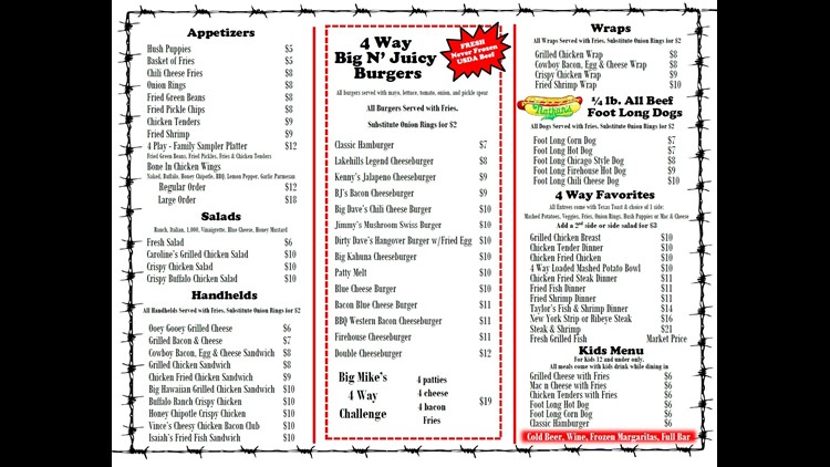 Neighborhood Eats fills up at The 4 Way Bar & Grill | kens5.com