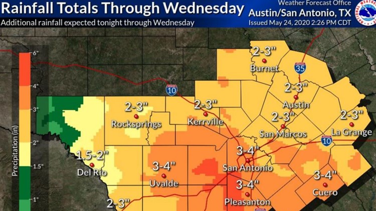 San Antonio saw more than 4 inches of rain during severe weather Sunday ...