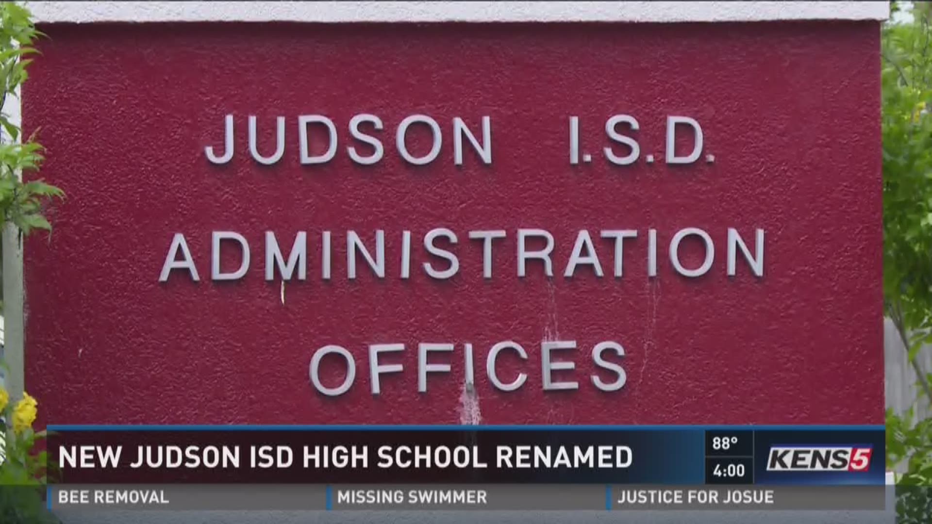 Judson ISD drops controversial high school name | kens5.com