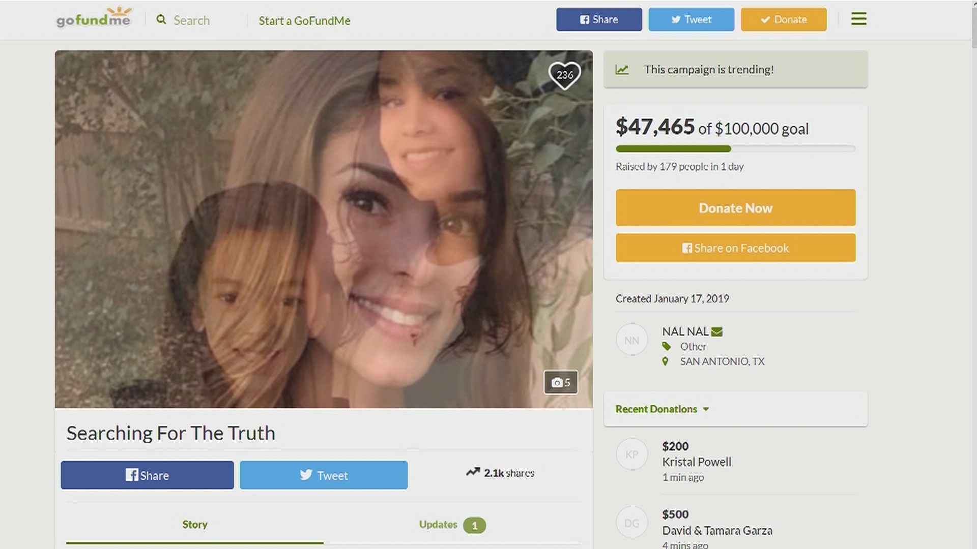 GoFundMe page raises thousands of dollars in just one day to assist in ...