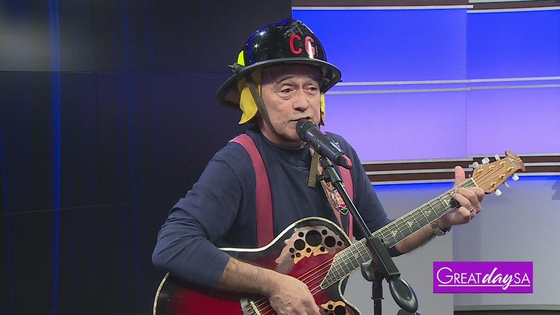 "The Singing Firefighter" performs in-studio | Great Day SA | kens5.com