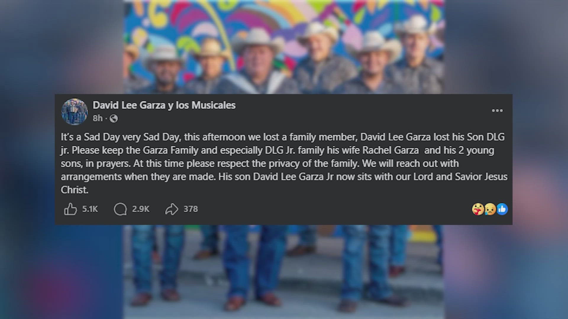 Tejano musician David Lee Garza announces death of his son | kens5.com