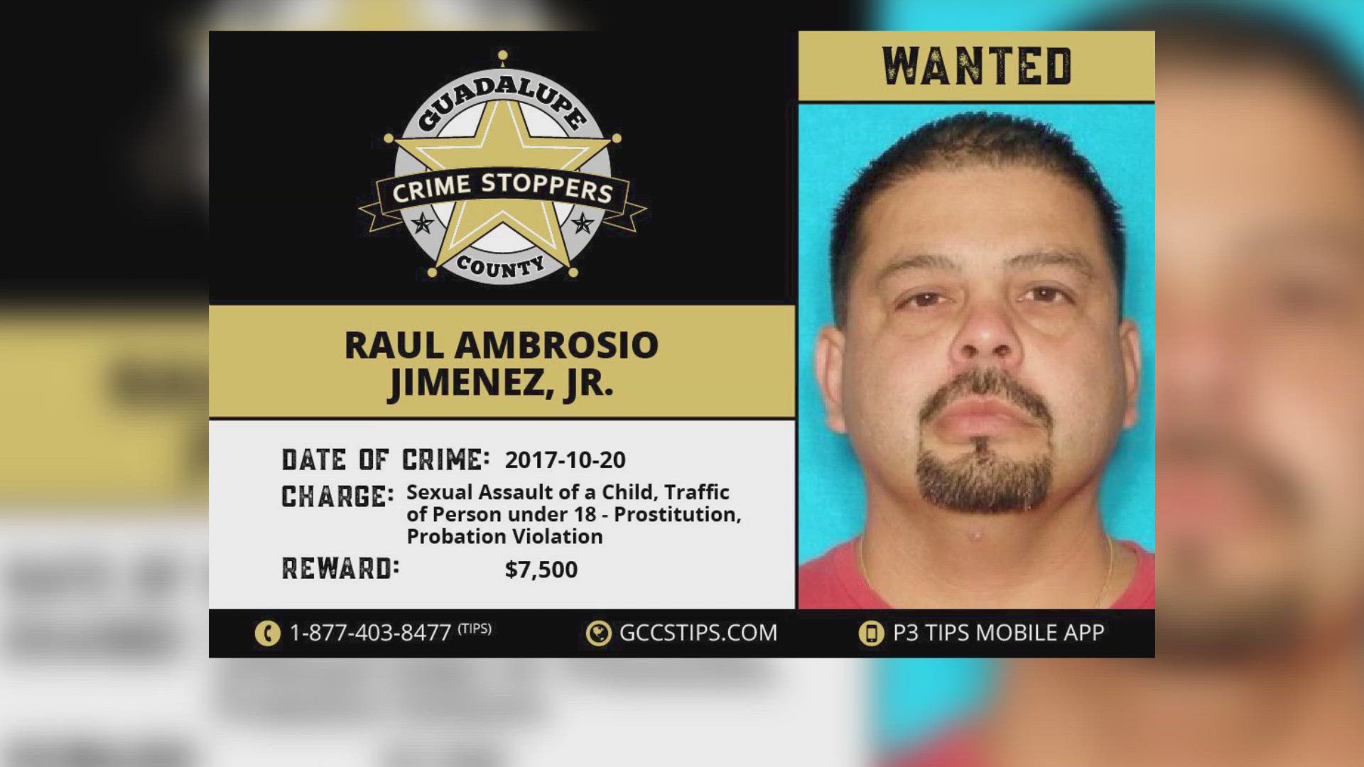 Guadalupe County seeks help to arrest Raul Jimenez Jr. | kens5.com