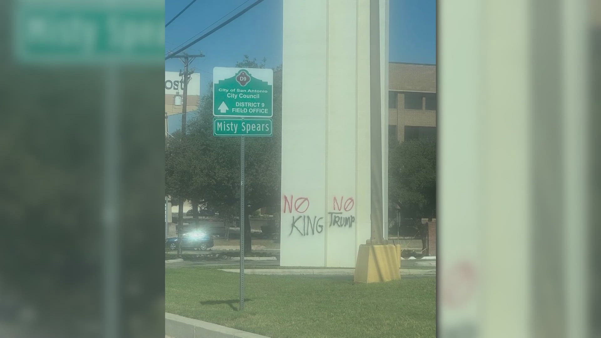 Graffiti linked to 'No Kings' protests found at San Antonio church ...