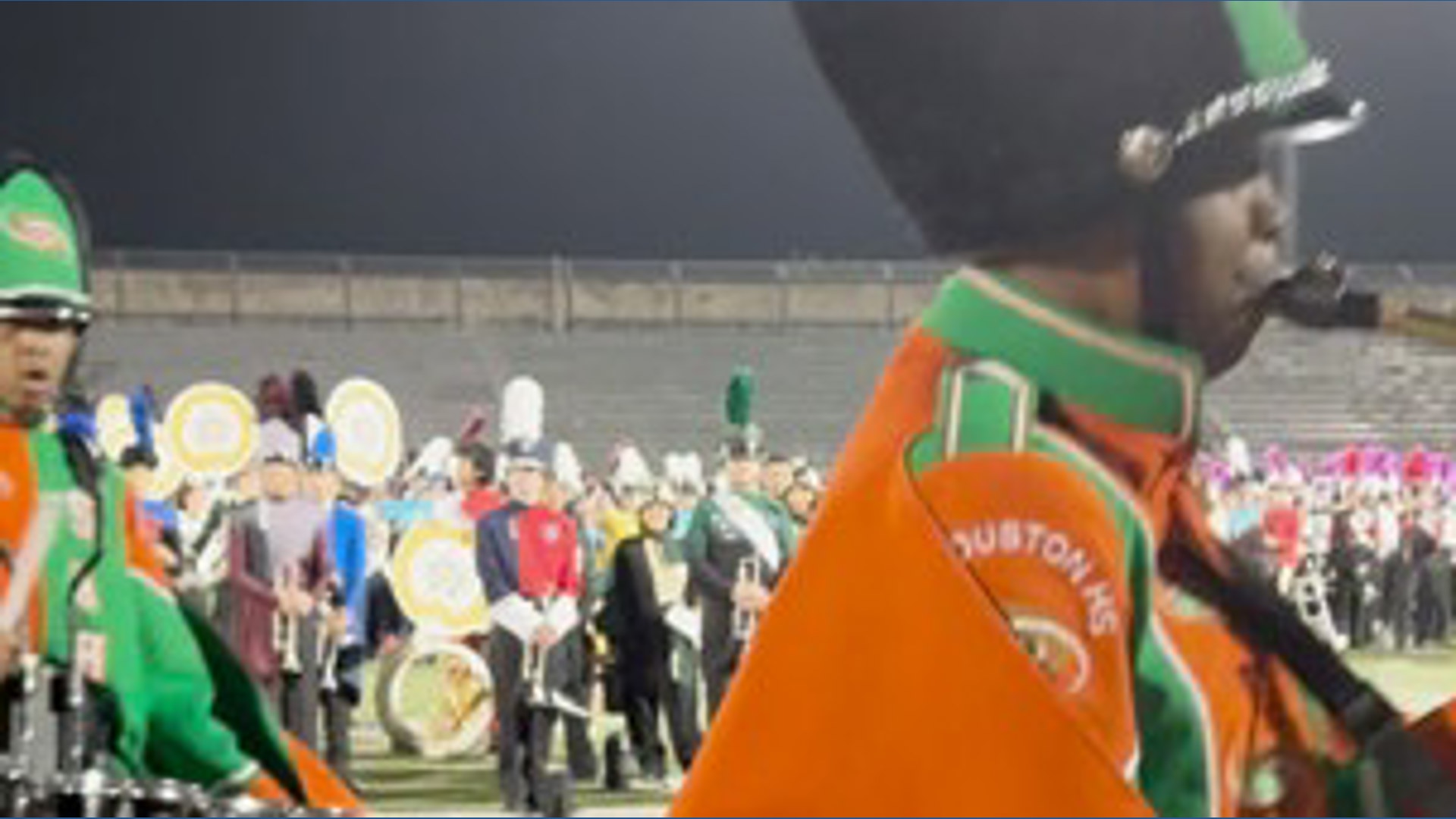 Sam Houston HS Band plays 'Don't Stop the Music' at Battle of Flowers ...
