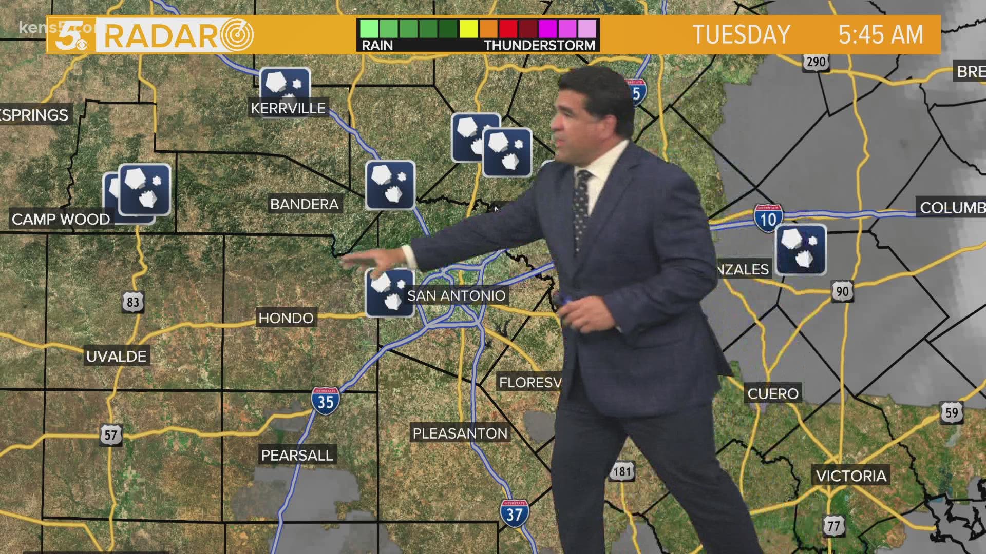 KENS 5 Weather: Mostly clear for Tuesday after overnight storms caused ...