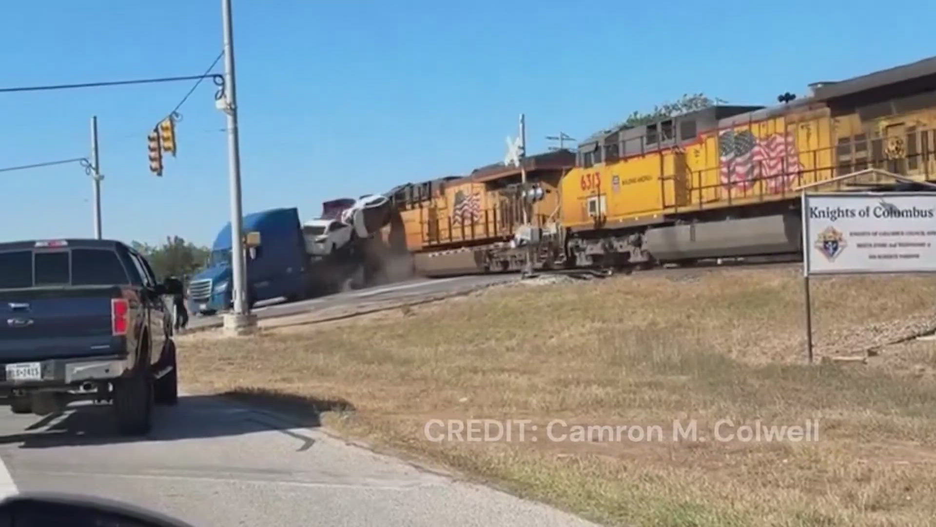Train smashes big rig in Schertz; driver ticketed after 'high centering ...