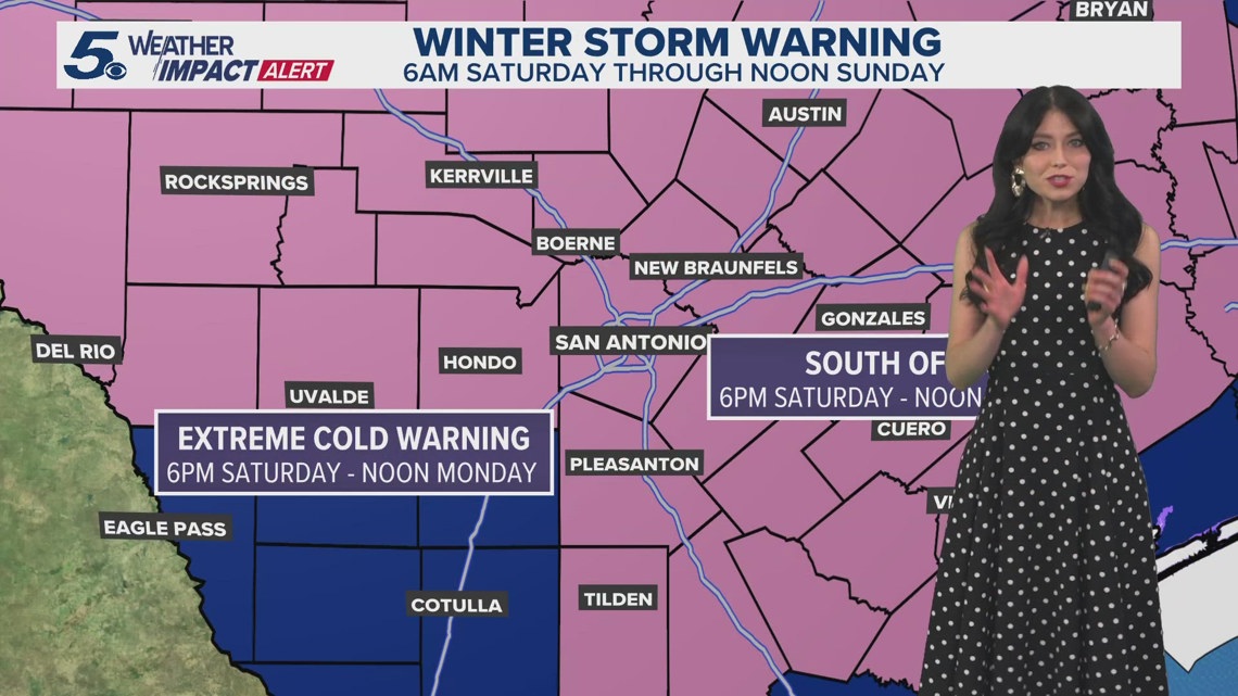 Tracking winter storm as temperatures plunge in South-Central Texas ...