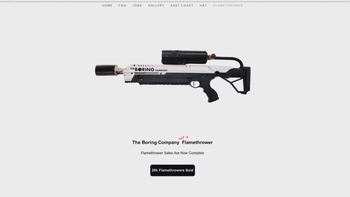 Elon Musk's company sells thousands of flamethrowers | kens5.com