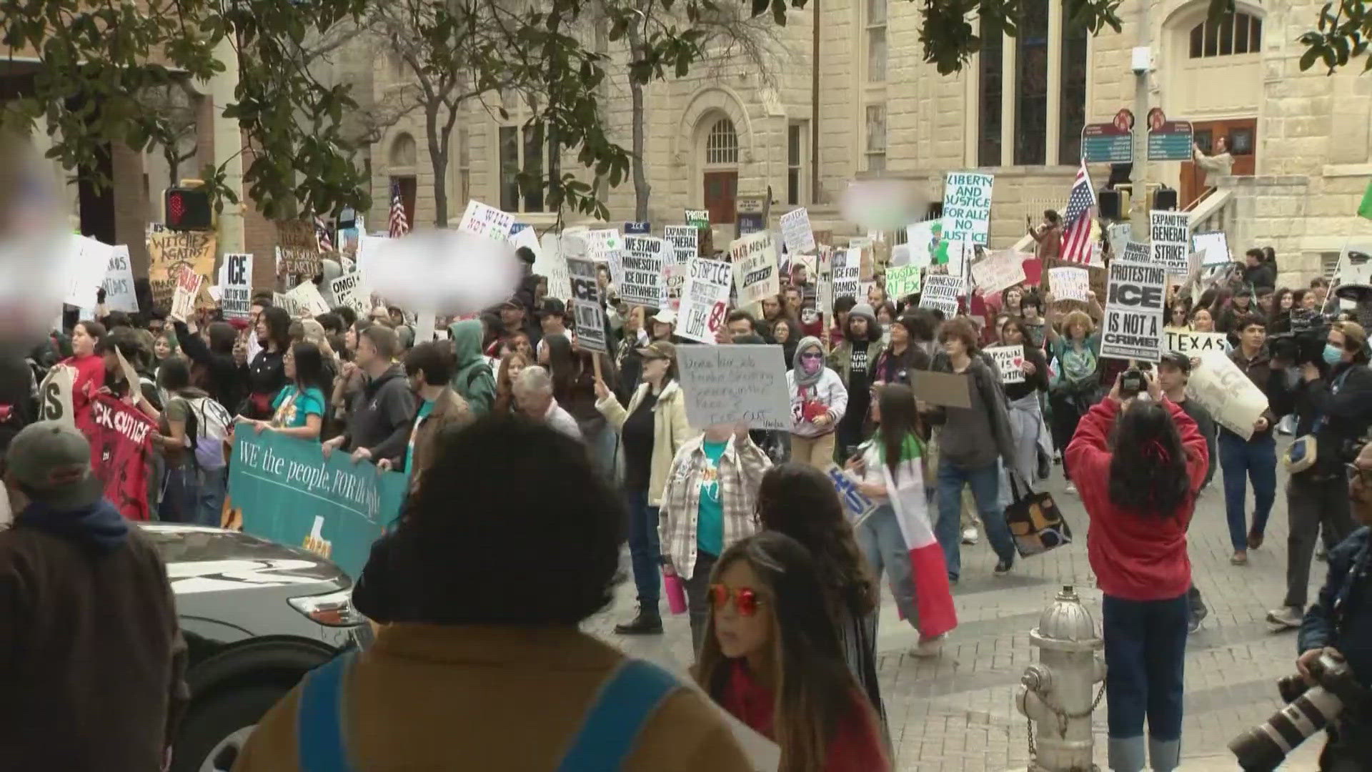 'We’re here to demand ICE out': Thousands march for humanity of ...