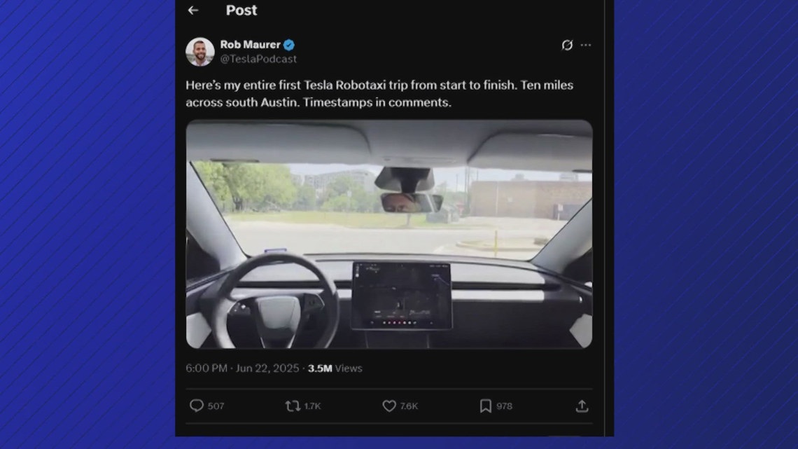 Driverless Tesla taxis are cruising around Austin | kens5.com