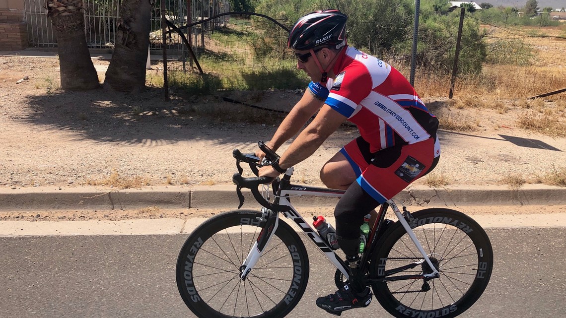 Amputee veteran traveling across U.S. on foot and two wheels, raising ...