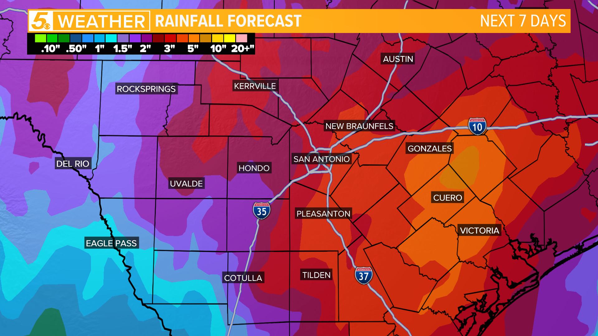 Clouds clear up over San Antonio after several days of heavy rain ...