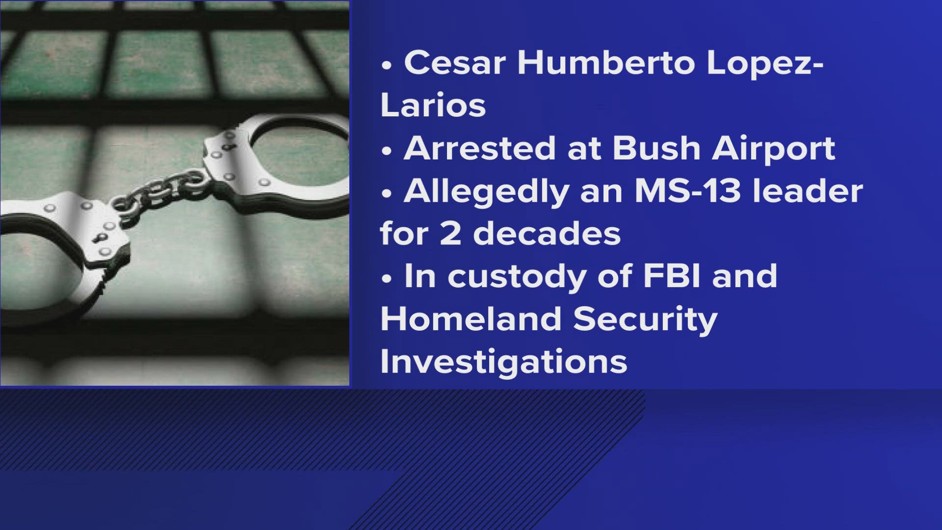 High-ranking leader of MS-13 arrested in Houston | kens5.com