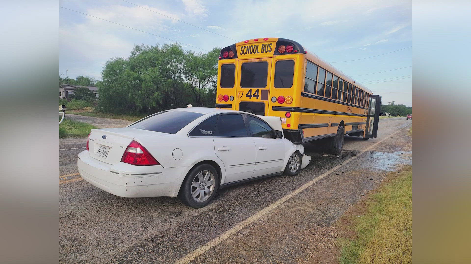 Deputies clear accident as school bus rear-ended during loading | kens5.com