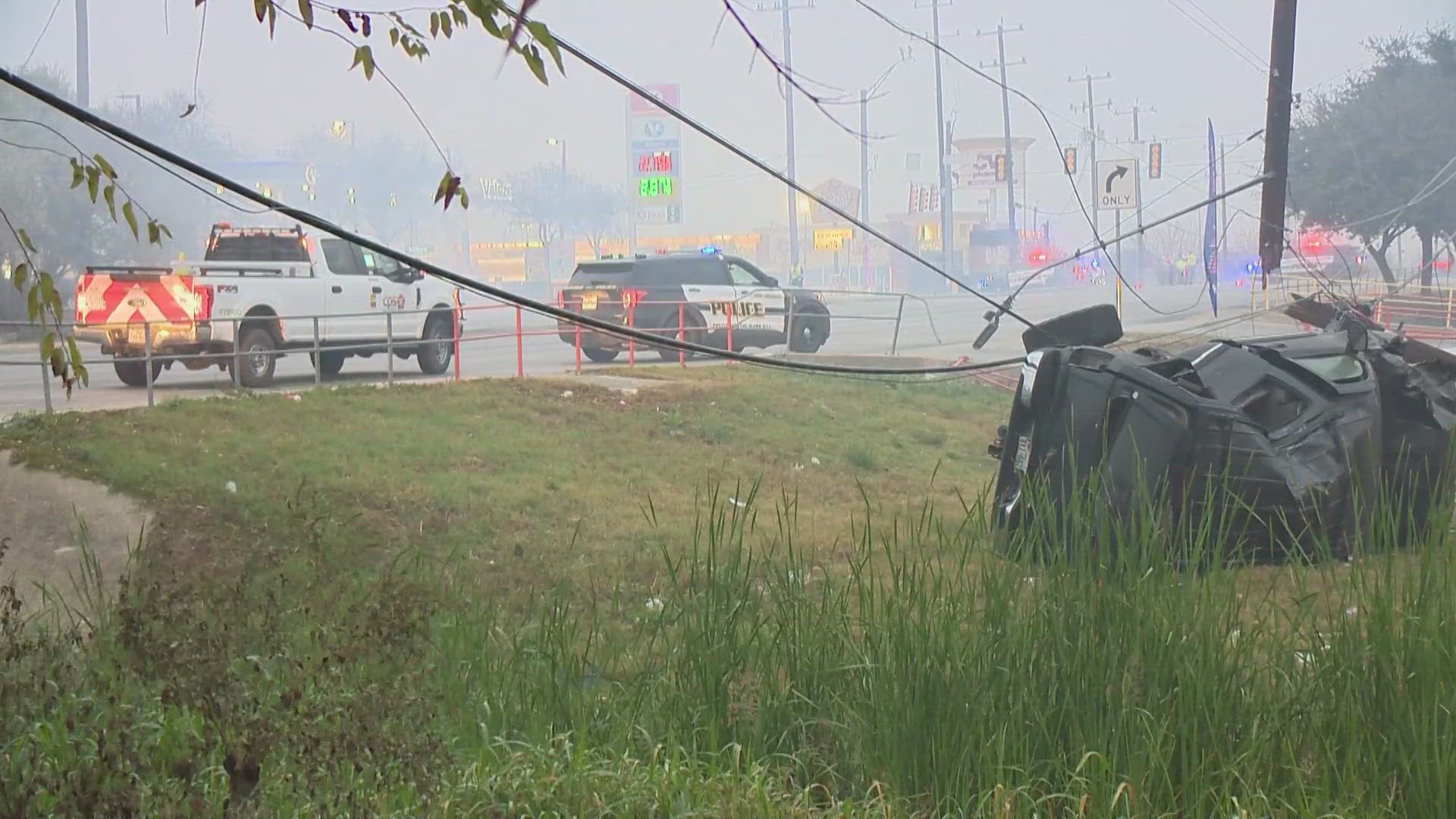 Two men injured in rollover crash on Old Pearsall Road on the southwest ...