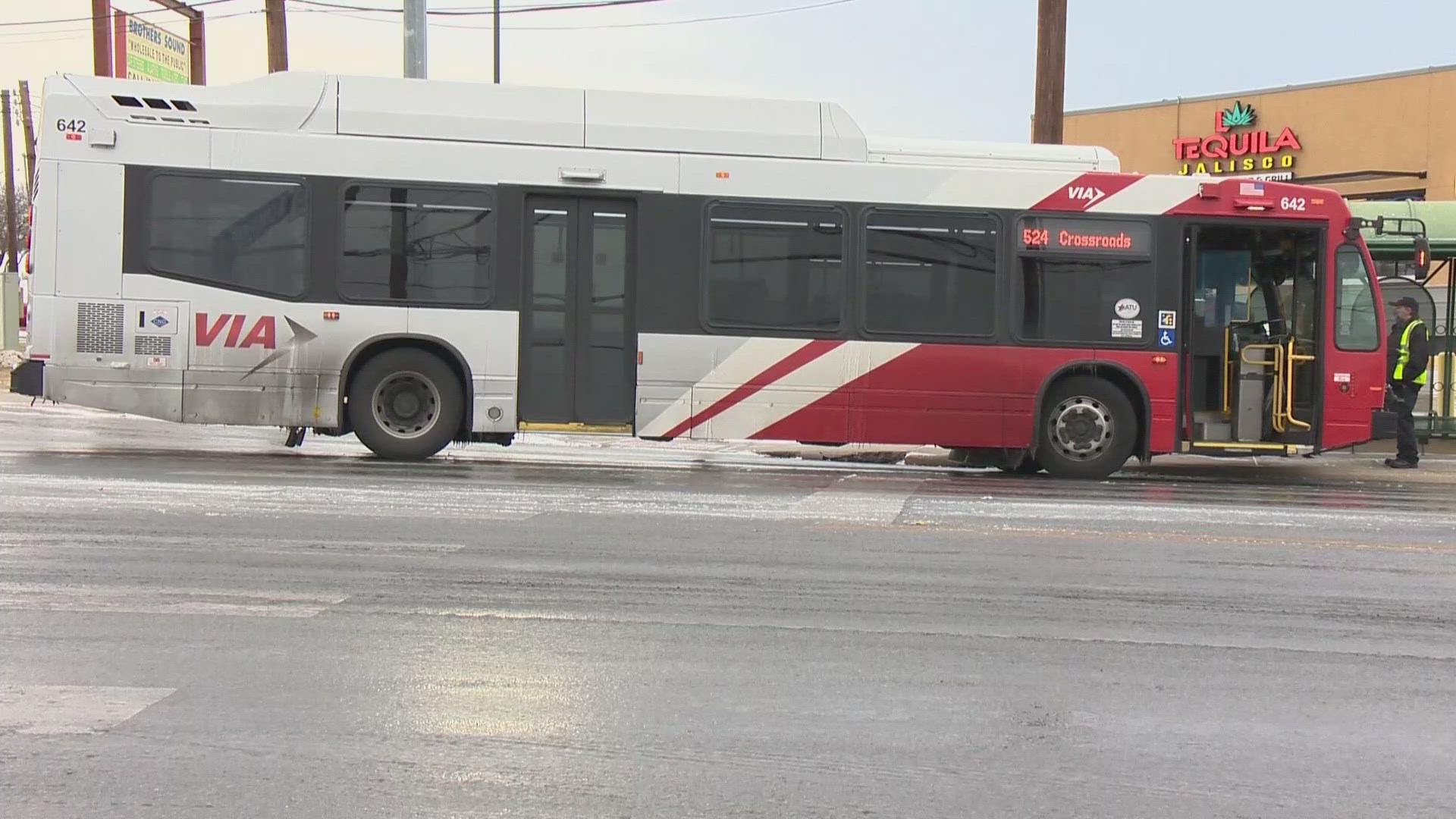 VIA riders stranded after bus crashes following encounter with black ...