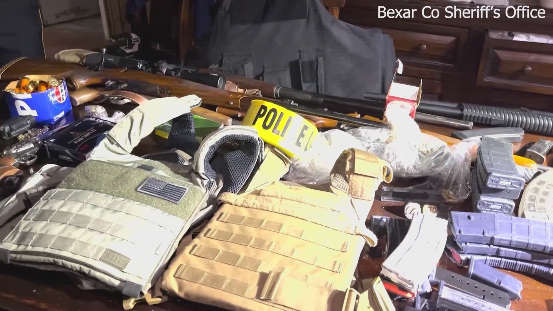 Several guns and drugs seized from southwest Bexar County home | kens5.com