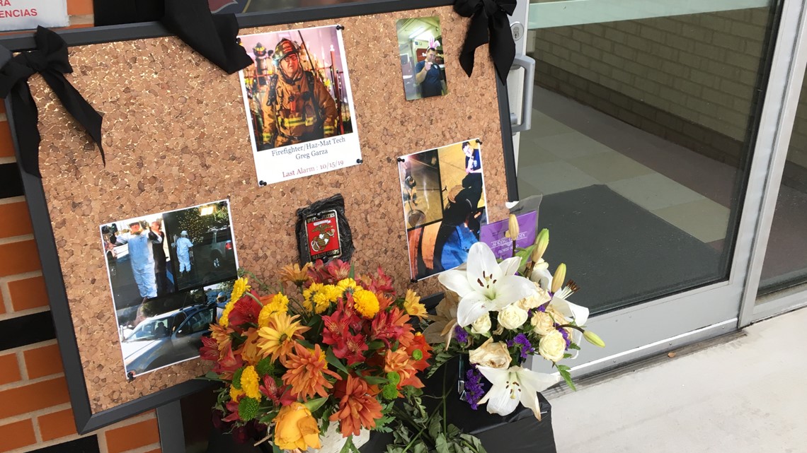 Fire Station 1 decorated in honor of San Antonio firefighter Greg Garza ...