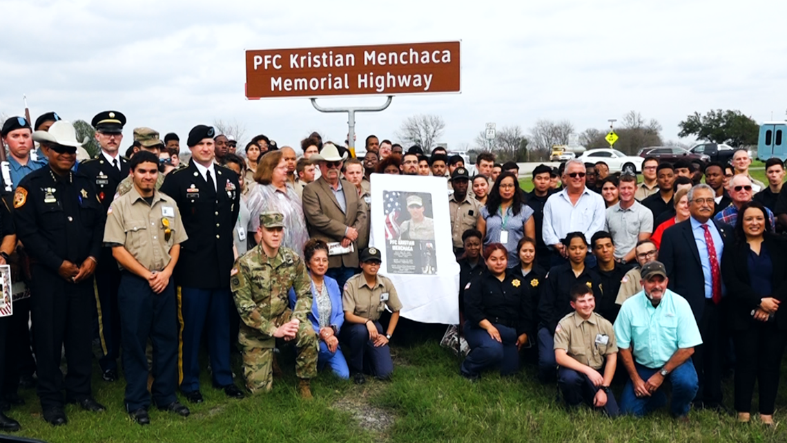 PFC Kristian Menchaca Memorial Highway in San Marcos honors slain ...