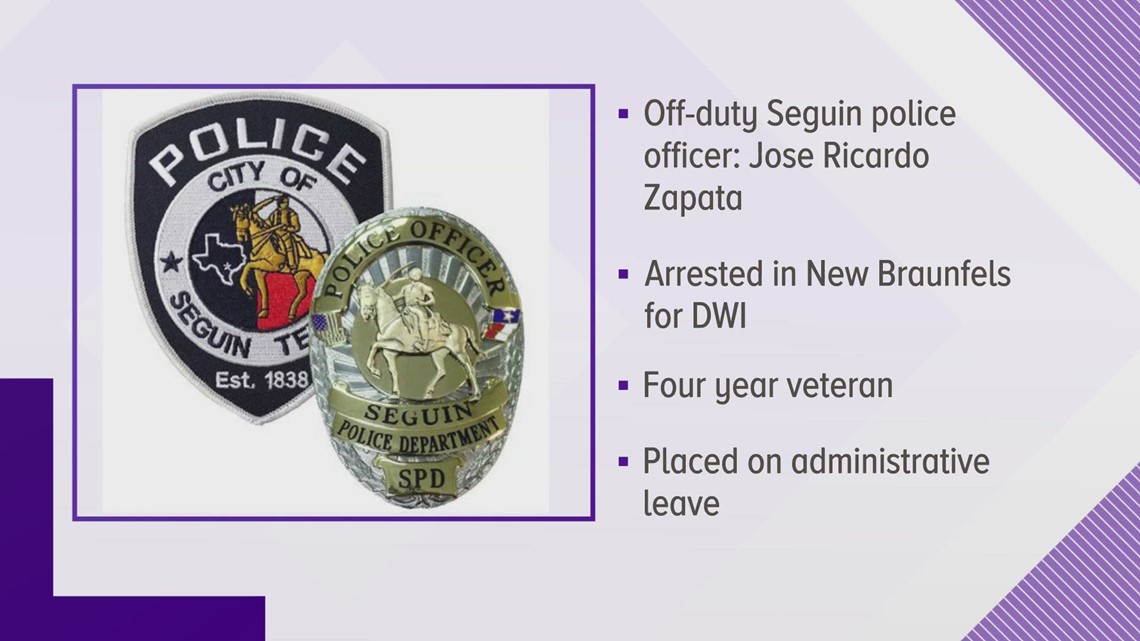 Seguin Police officer arrested for DWI | kens5.com