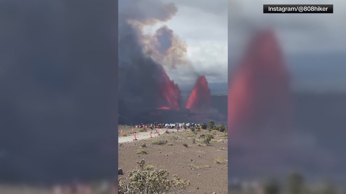 Lava-nado spotted during recent eruptions at Hawaii volcano | kens5.com