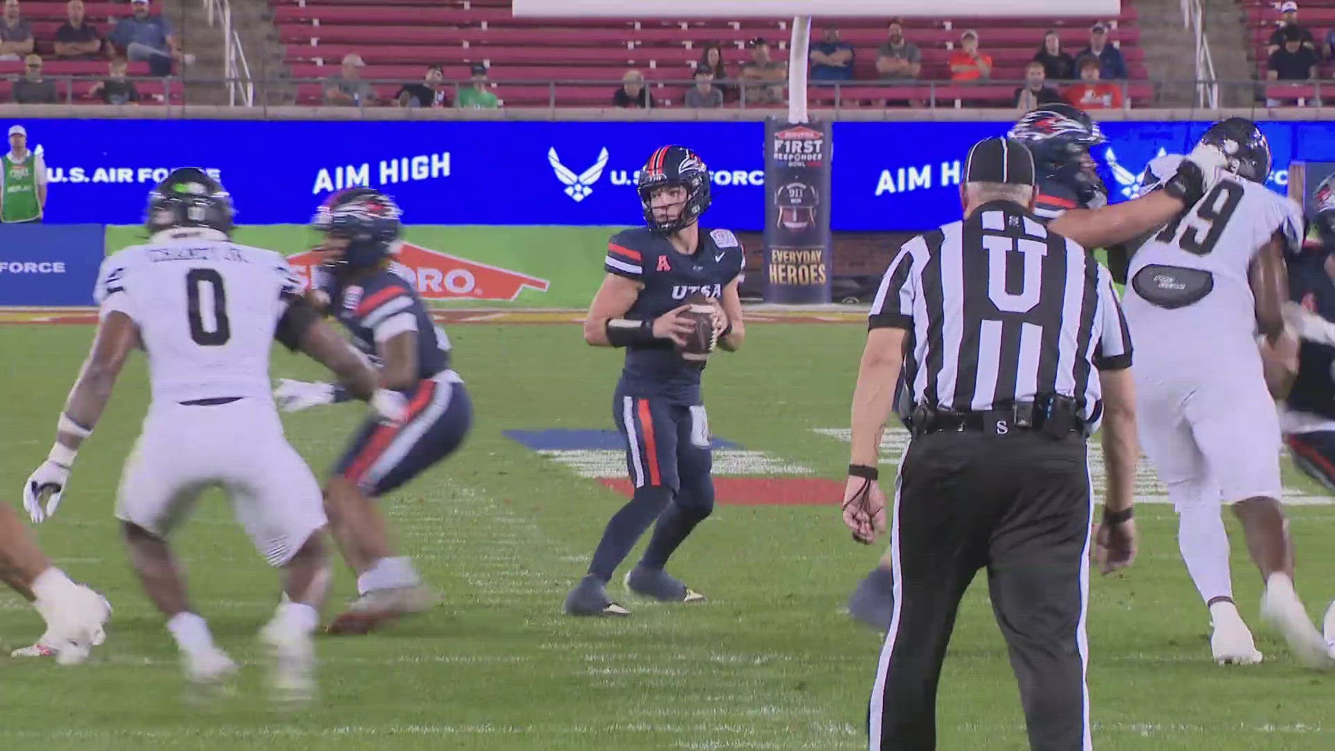 Postgame visit with UTSA QB Owen McCown after MVP performance in First ...
