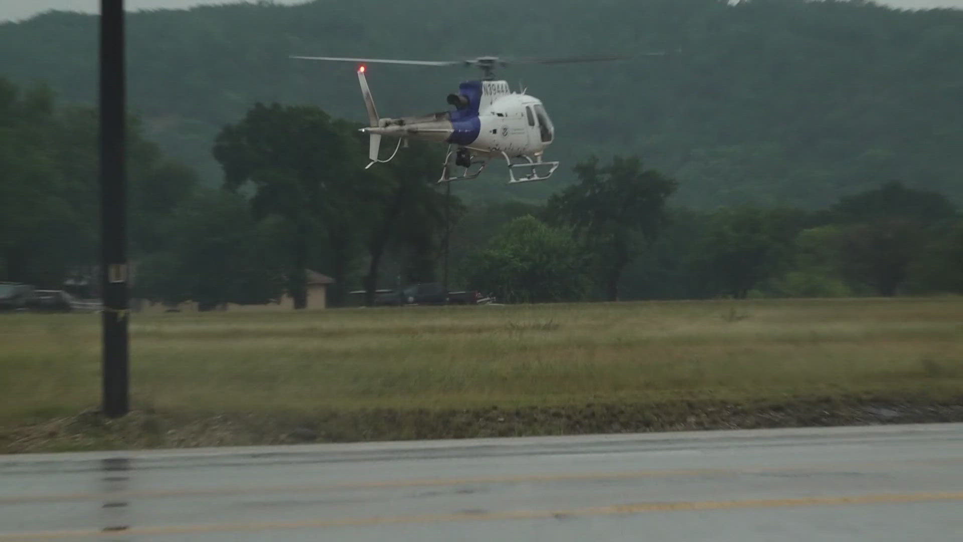 High schools, churches, parking lots across Texas used helicopter ...