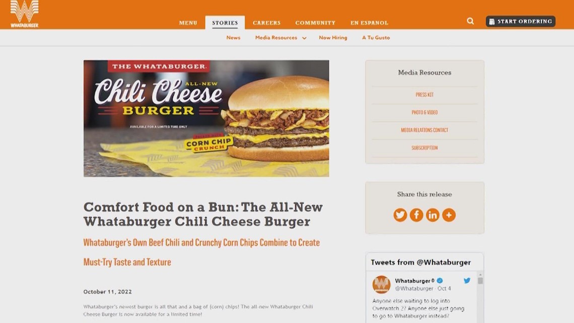 YUMMY! Whataburger introduces the all new Chili Cheeseburger | kens5.com
