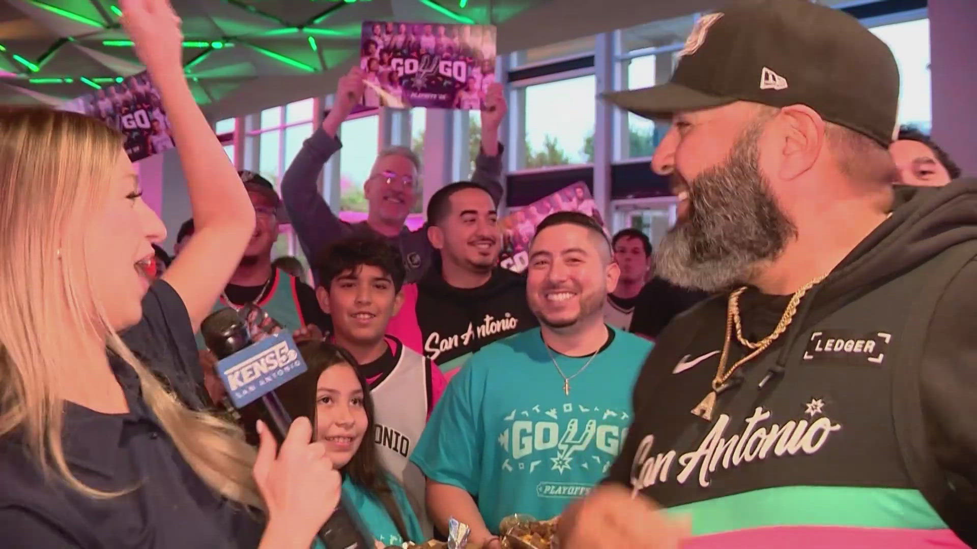 Spurs playoffs fan fun, game one! | Great Day SA | kens5.com