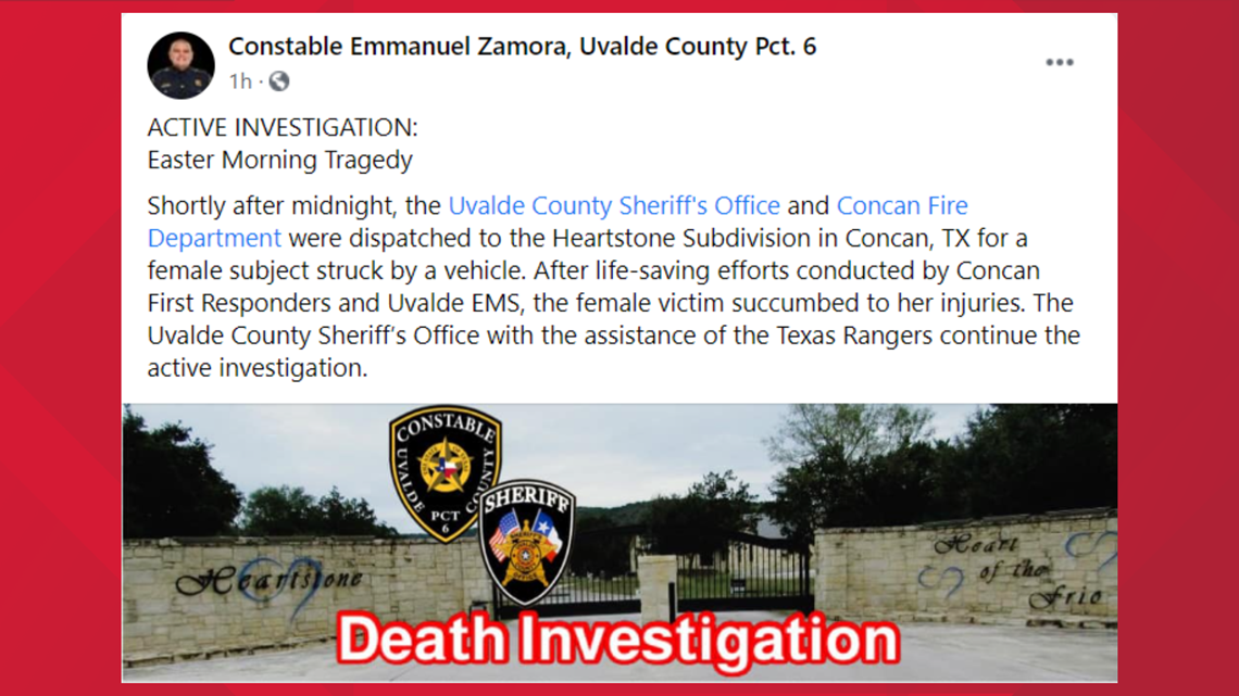 Fatal Easter morning hit-and-run being investigated by Uvalde County ...