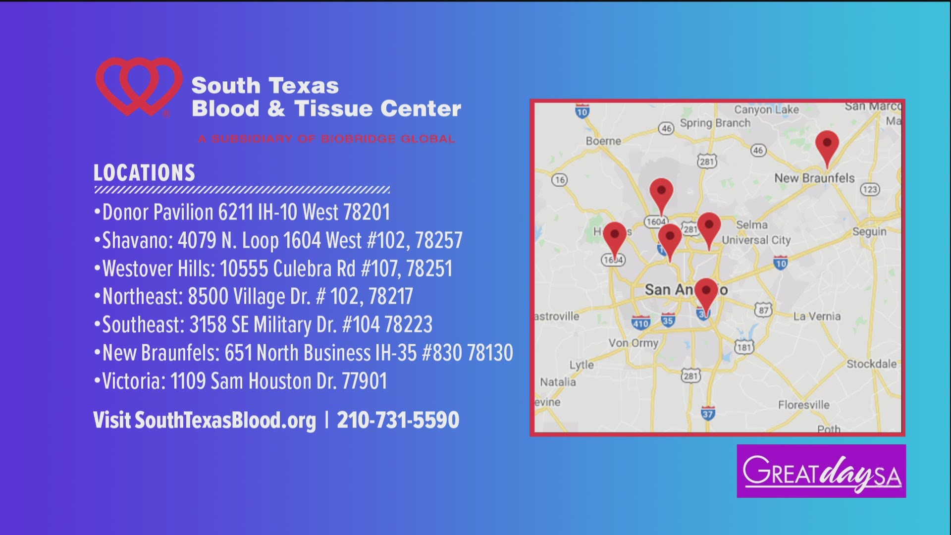 GREAT DAY SA: South Texas Blood & Tissue Center | kens5.com