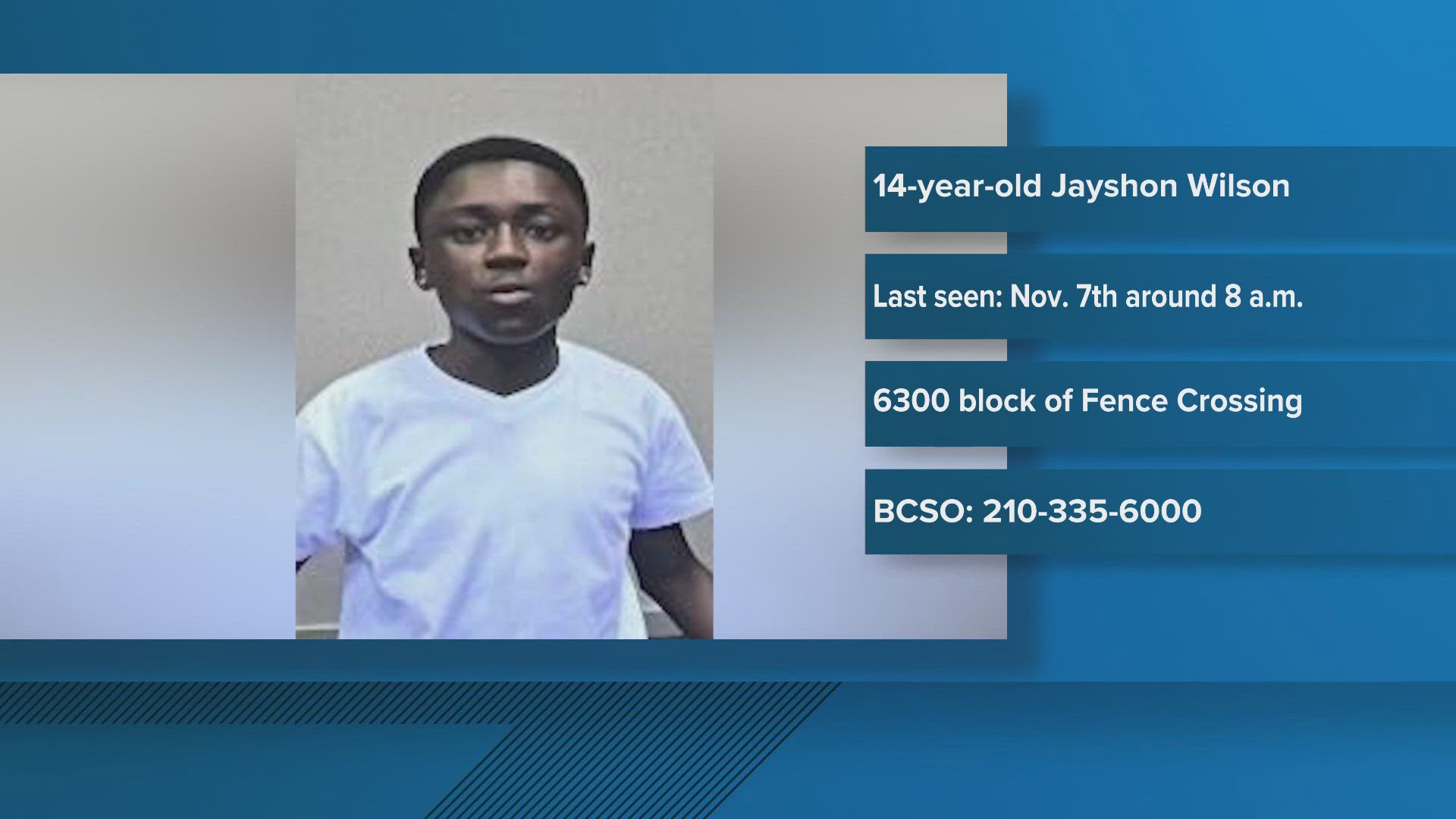 Bexar County authorities searching for missing 14-year-old boy last ...