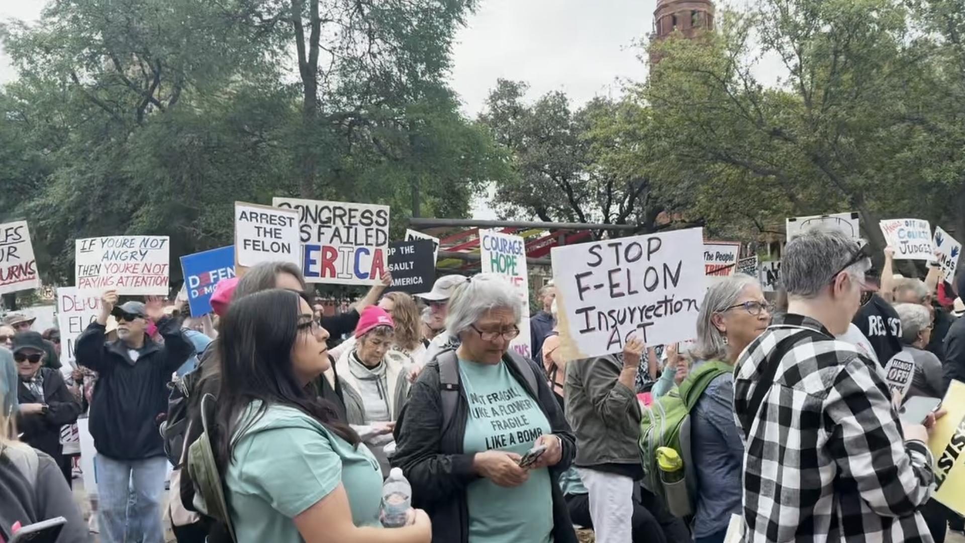 San Antonio protesters rally against Trump policies | kens5.com