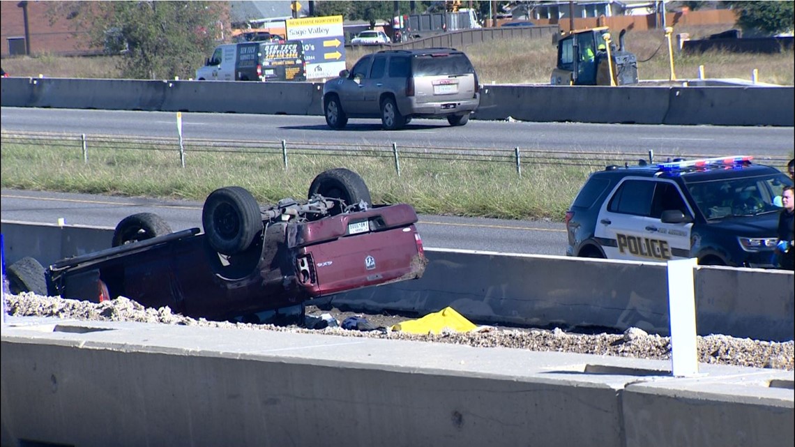 Rollover Accident At Loop 410 At Ray Ellison Monday Morning