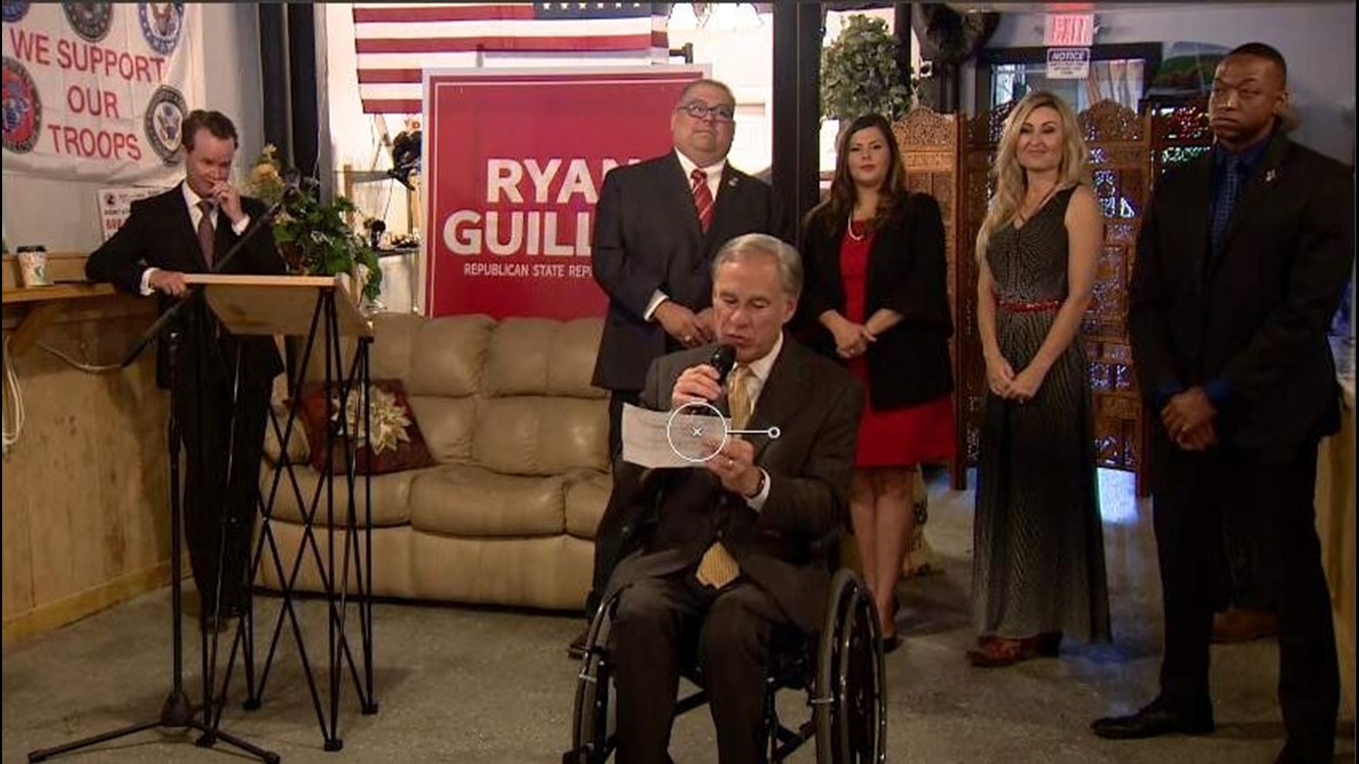Gov. Abbott and state Rep. Ryan Guillen announce Guillen's switch to ...