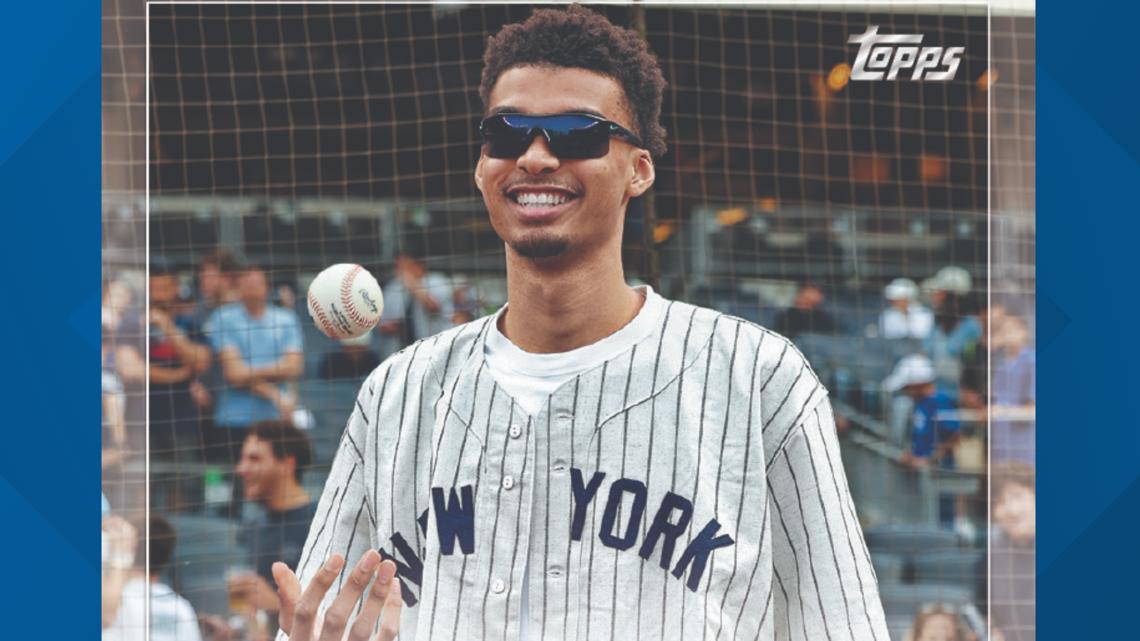 Topps releases Spurs' Victor Wembanyama autographed First Pitch | kens5.com