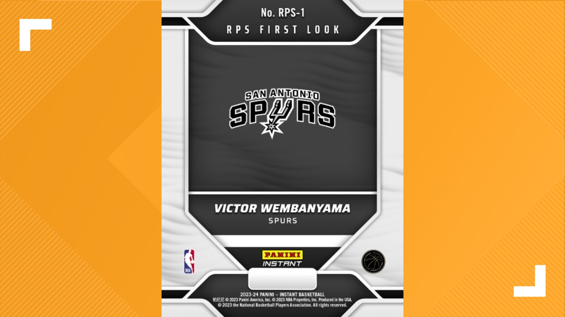 Panini reveals their one-of-one Spurs' Wembanyama rookie card | kens5.com