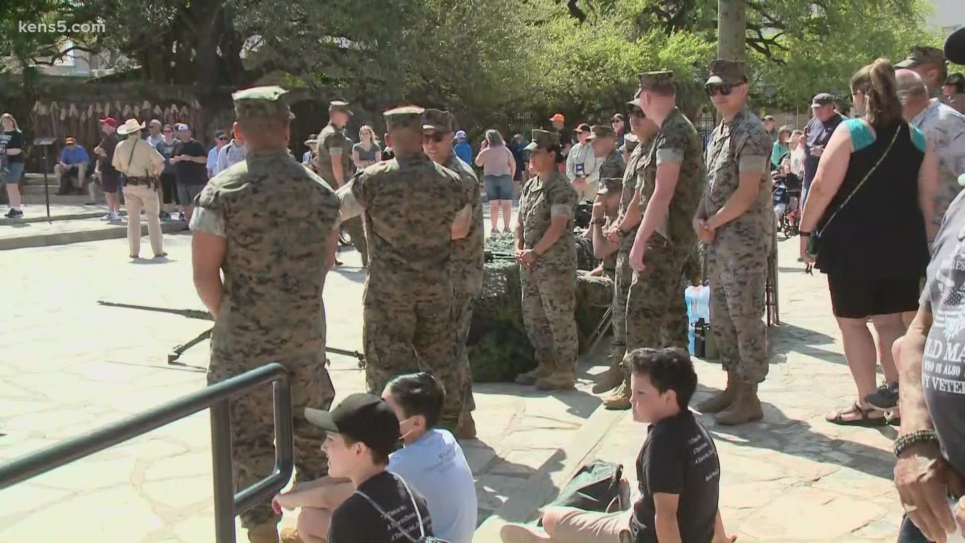 Here's a look at the Marines at the Alamo Fiesta event | kens5.com