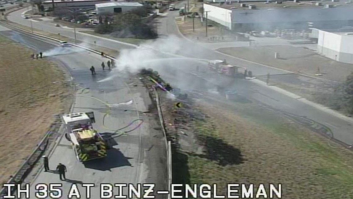 Tanker overturns, catsches fire on east-side | kens5.com