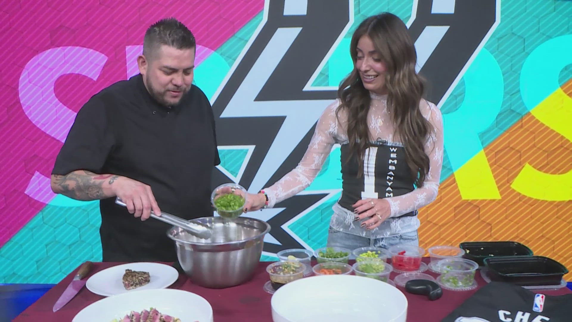 Tossing up one of Keldon Johnson's go to dishes | Great Day SA | kens5.com