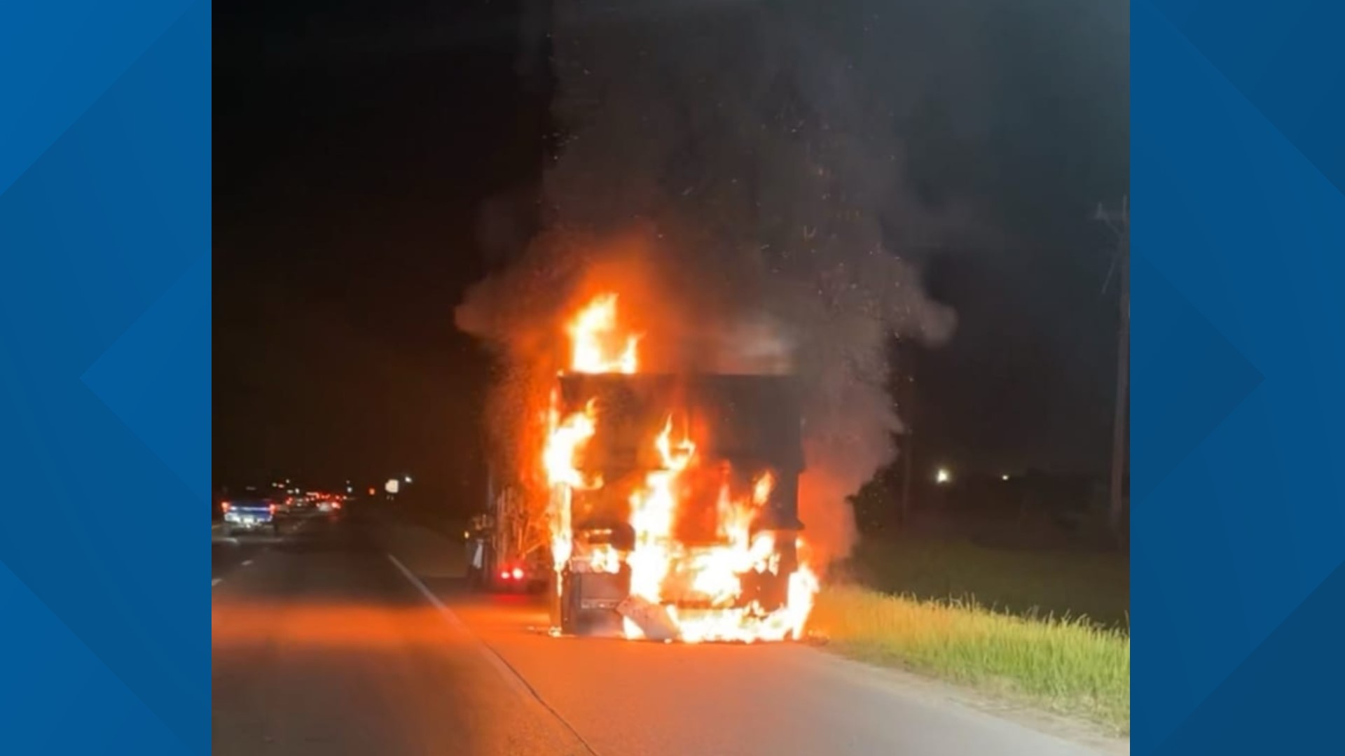 Emergency crews respond to 18-wheeler caught on fire in Converse ...