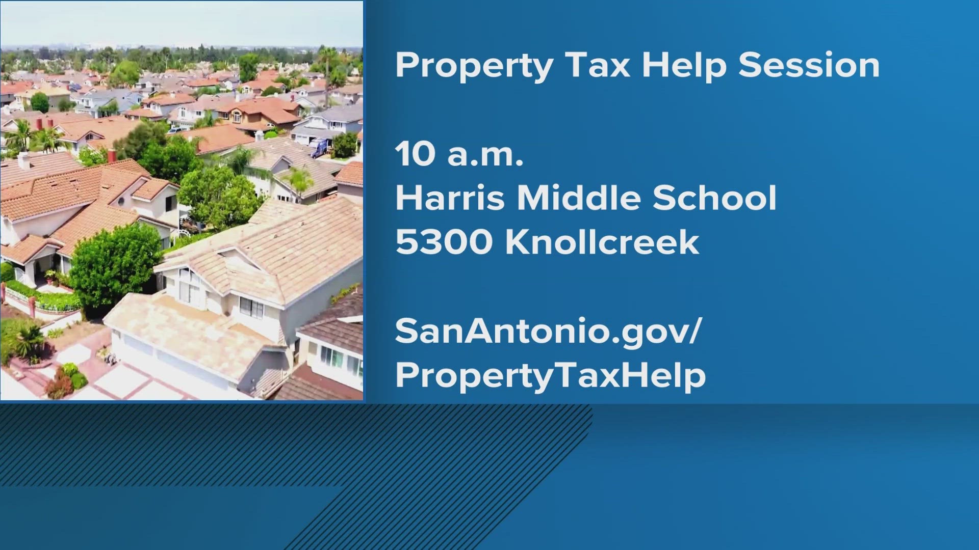 City provides series of free property tax help sessions | kens5.com