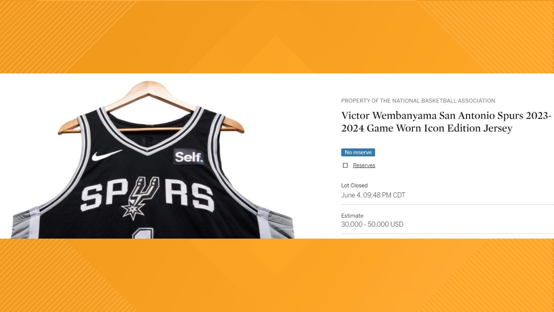Spurs' Wembanyama's jersey worn on his birthday sold 120000 | kens5.com
